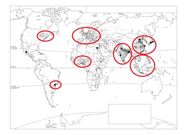 Exercice 1. Les foyers de peuplement
